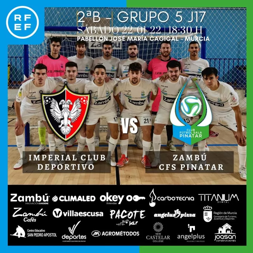 Imperial Club Deportivo FS – Zambú CFS Pinatar: derbi por el liderato ...
