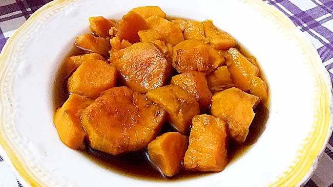 Batatas al horno con naranja y azúcar - Recetas de Cocina